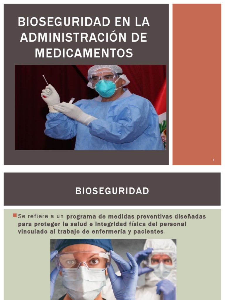 Bioseguridad en La Administracion de Medicamentos | PDF | Lavado de manos | Medicina CLINICA
