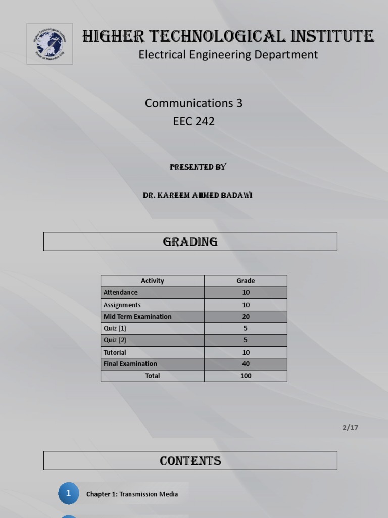 Communication 3, EEC 242, Chapter 3, OFC classifications | PDF | Optical Fiber | Attenuation