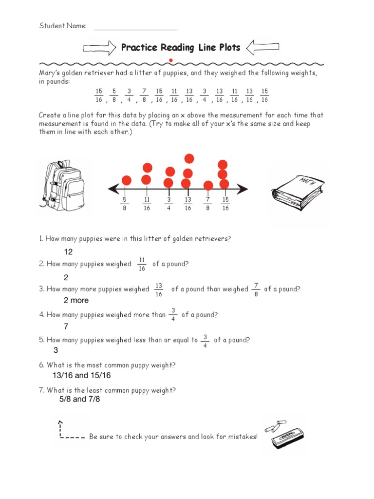Practice Reading Line Plots | Download Free PDF | Pound (Mass) | Metrology