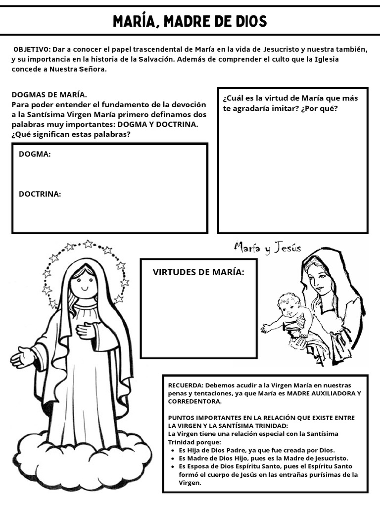 Historia y Virtudes de María Madre de Dios | PDF