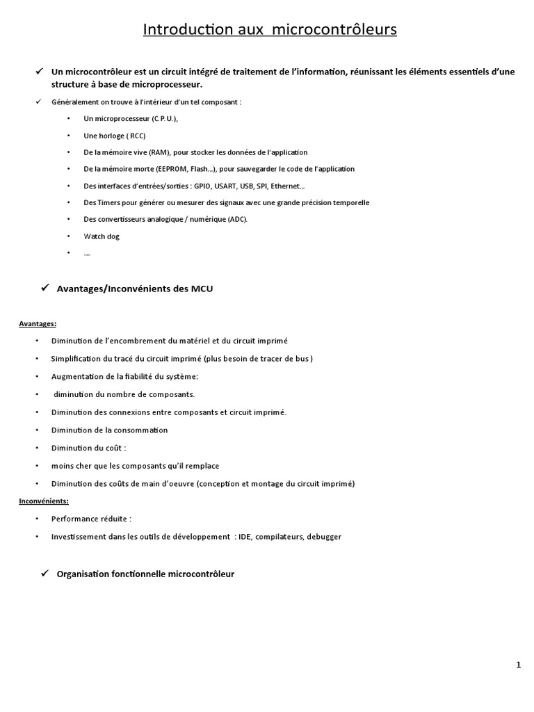 Guide des Microcontrôleurs pour Débutants | PDF | Microcontrôleur ...