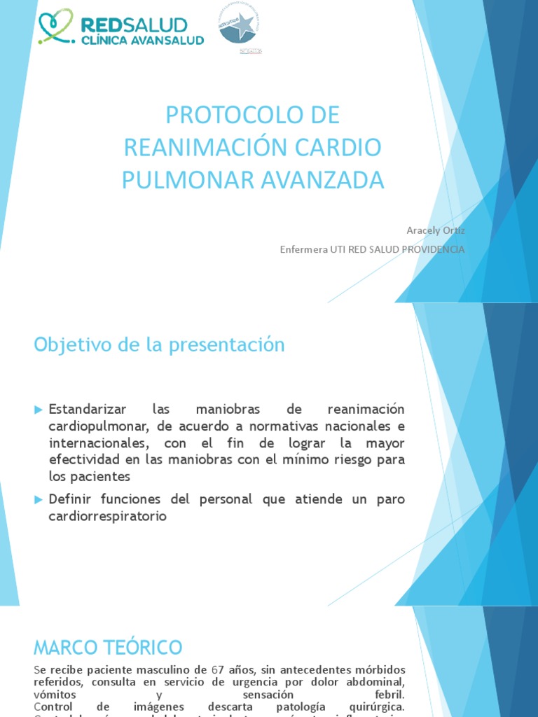 PROTOCOLO RCP AVANSALUD UTI Final | PDF | Reanimación cardiopulmonar | Paro cardíaco