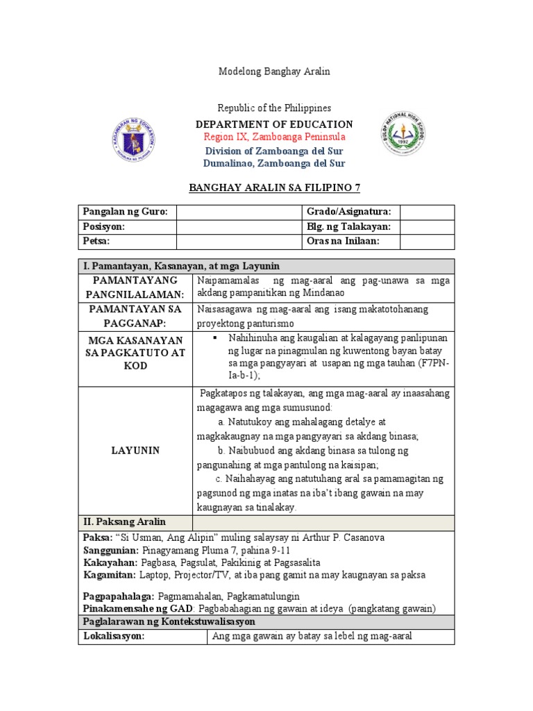 Modelong Banghay Aralin | PDF