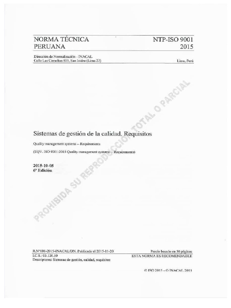 NTP Iso 9001 2015pdf | PDF