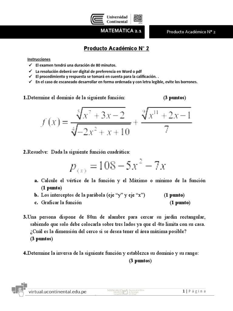 Producto Académico N2-Mate2.1 | PDF
