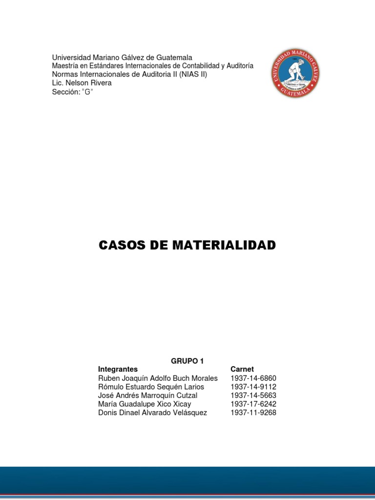 MATERIALIDAD | PDF | Auditoría | Presupuesto