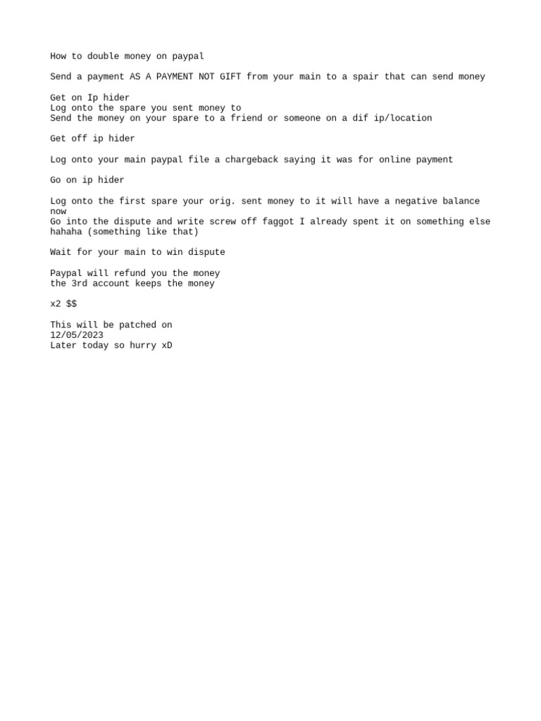 Double PayPal Method | PDF