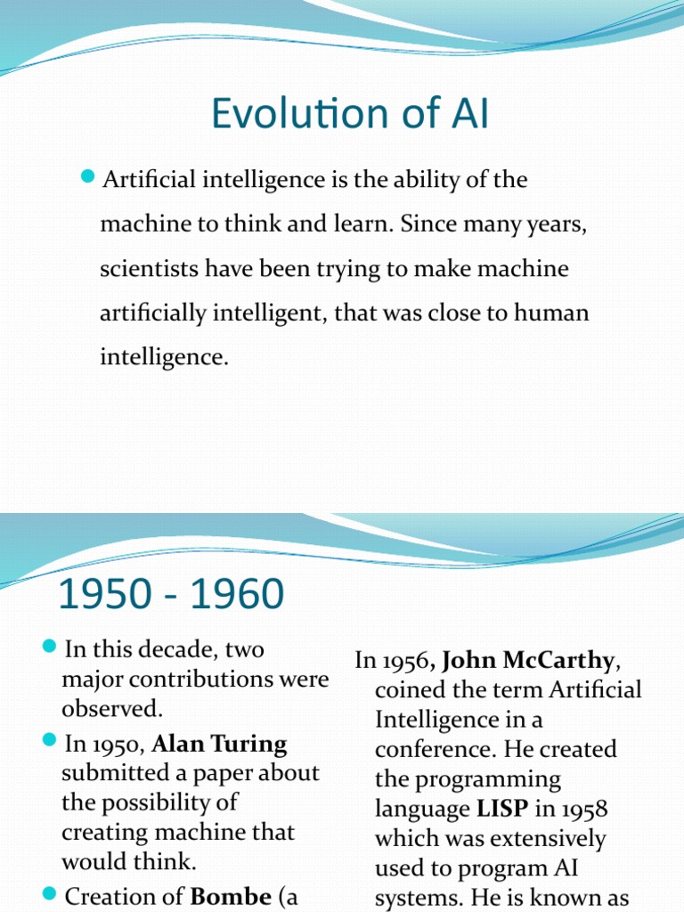 Evolution of AI | PDF