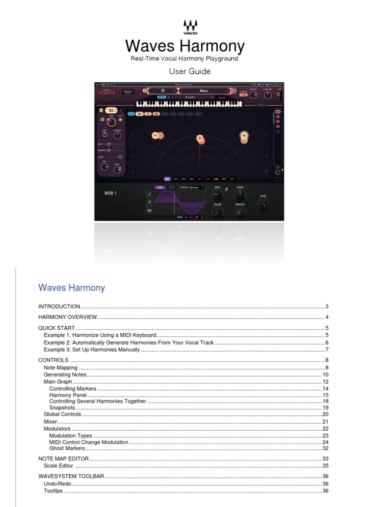 Waves Harmony | PDF | Harmony | Synthesizer
