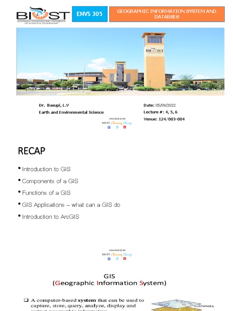 Gis Lecture 3 4 5 | PDF | Geographic Information System | Arc Gis Gis Lecture 3 4 5 | PDF | Geographic Information System | Arc Gis