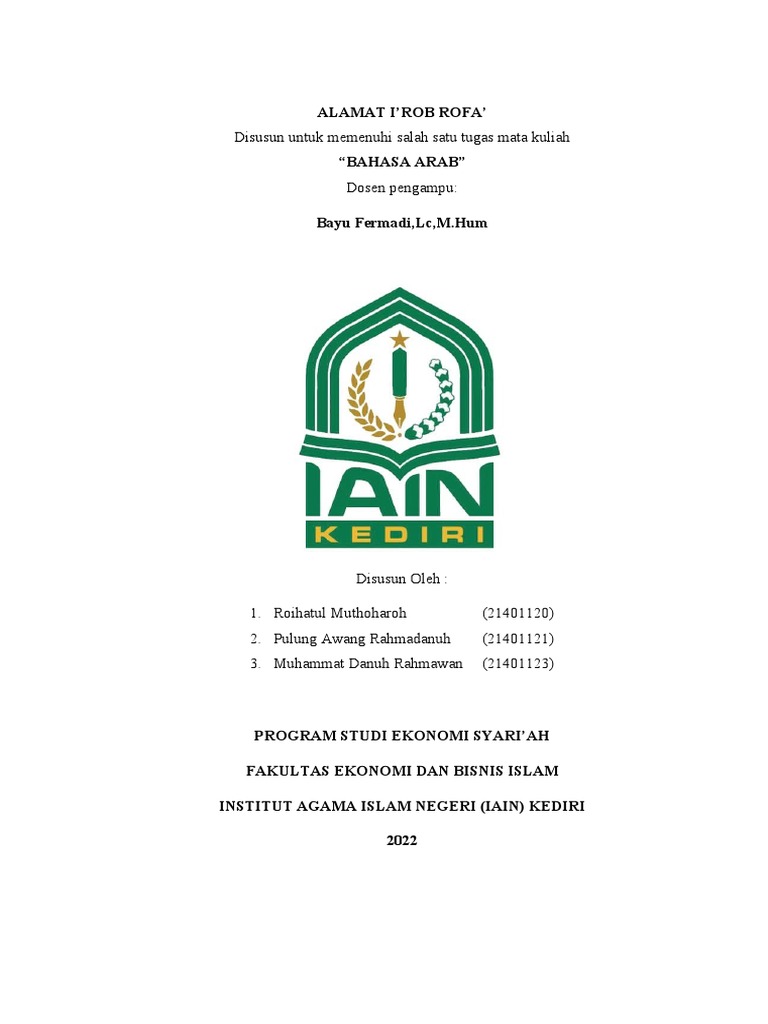 Tanda dan Contoh I'rob Rafa' | PDF | Seni & Disiplin Bahasa