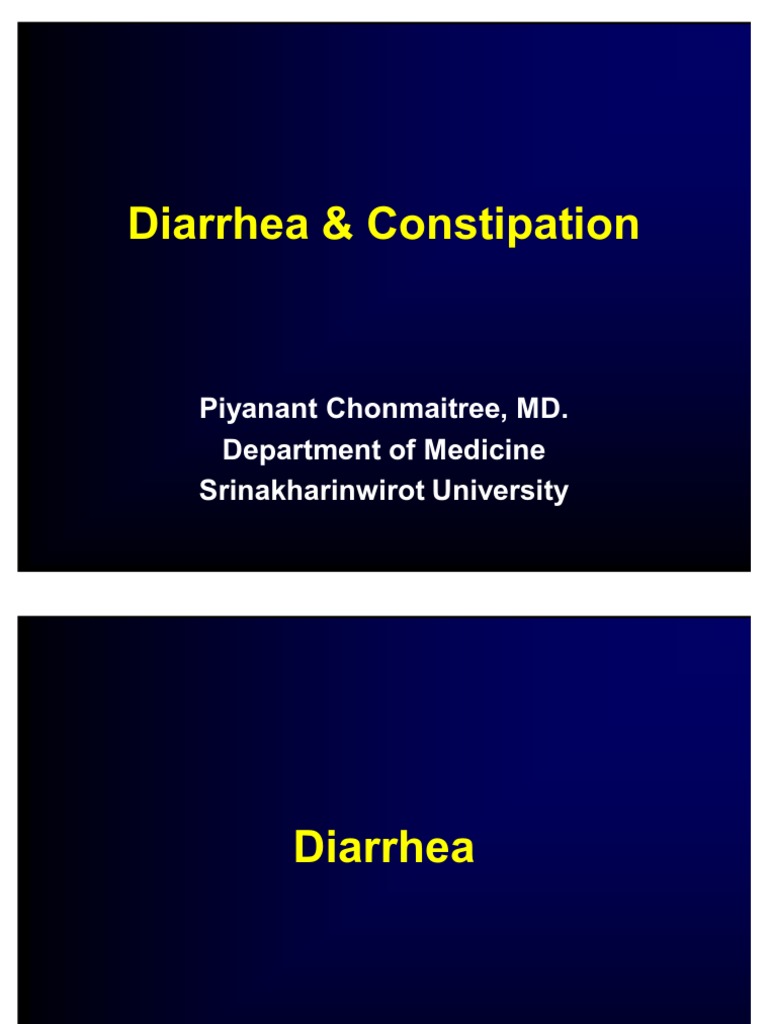 Diarrhea & Constipation | PDF | Diarrhea | Human Feces