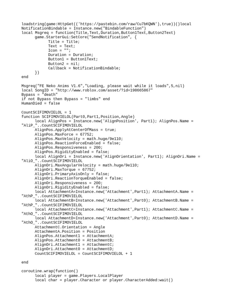 Bypassing Human Death with Limbs Attachment Script | PDF | Human ...