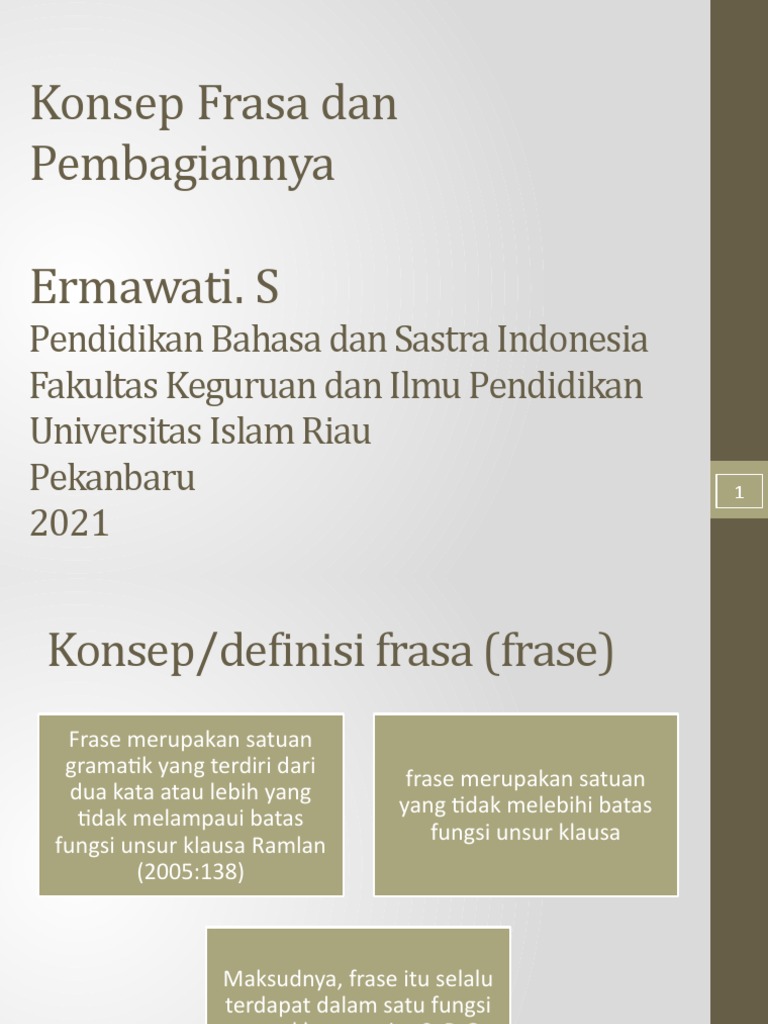 Definisi dan Pembagian Frasa | PDF