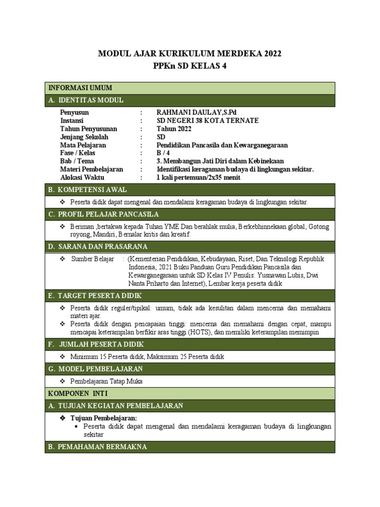 Modul PKN Bab 3 | PDF