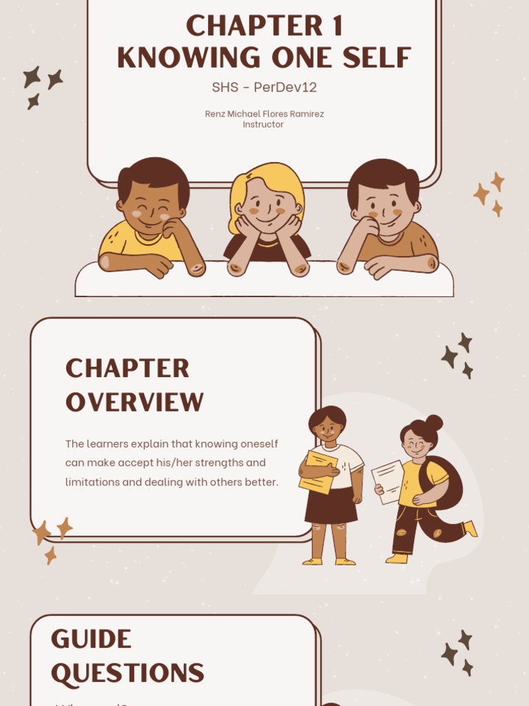 Chapter 1 Knowing One Self | PDF | Adolescence | Self Awareness