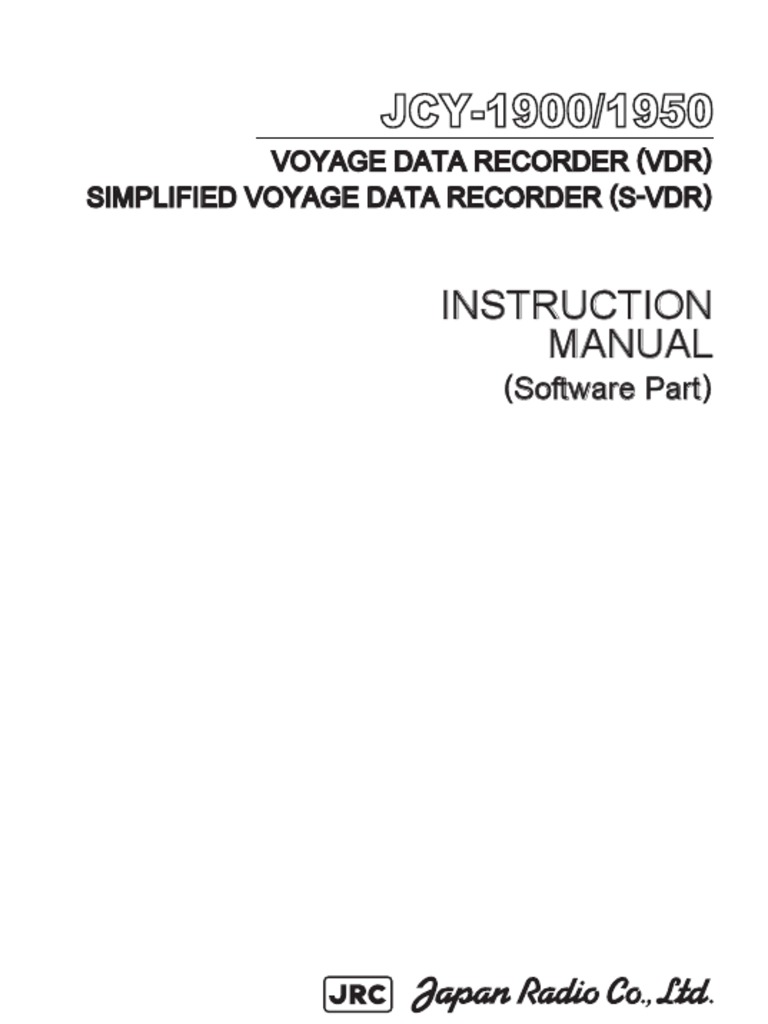 JCY-1900 1950 Instruct SW Manual Ed2 | PDF | Ip Address | Booting