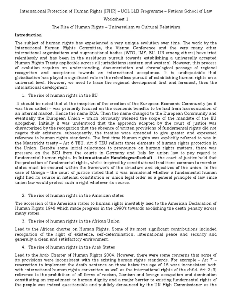 Evolution of Global Human Rights Law | PDF | Human Rights ...