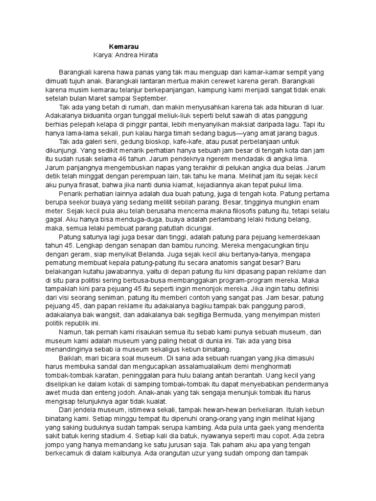 Cerpen Kemarau | PDF