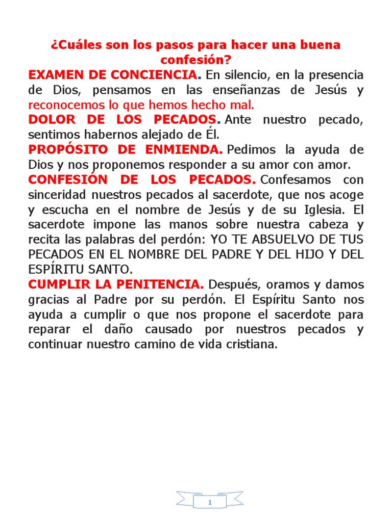 Examen de Conciencia | PDF | Pecado | Oración