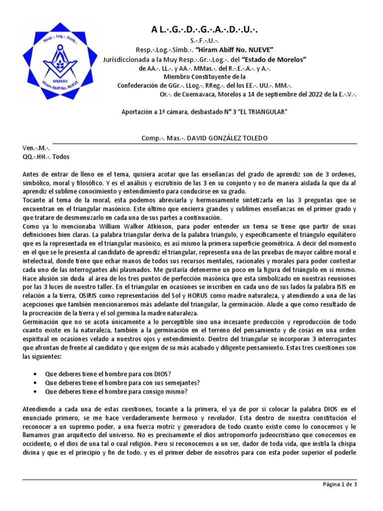 El Triangular | PDF | Dios | Vida