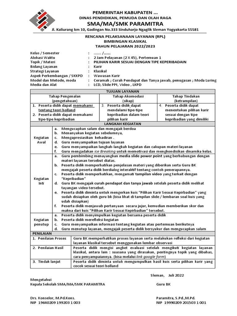 Pilihan Karir Sesuai Tipe Kepribadian | PDF