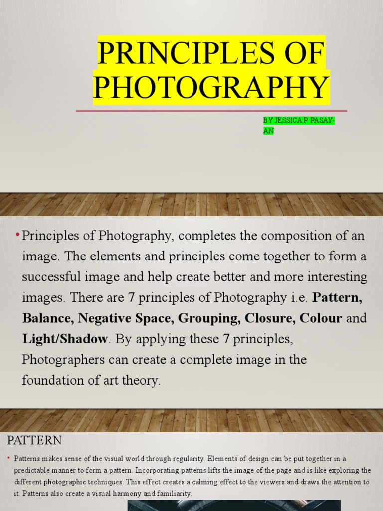 7 Key Principles of Photography | PDF | Composition (Visual Arts ...