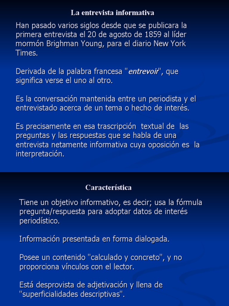 La Entrevista Informativa | PDF