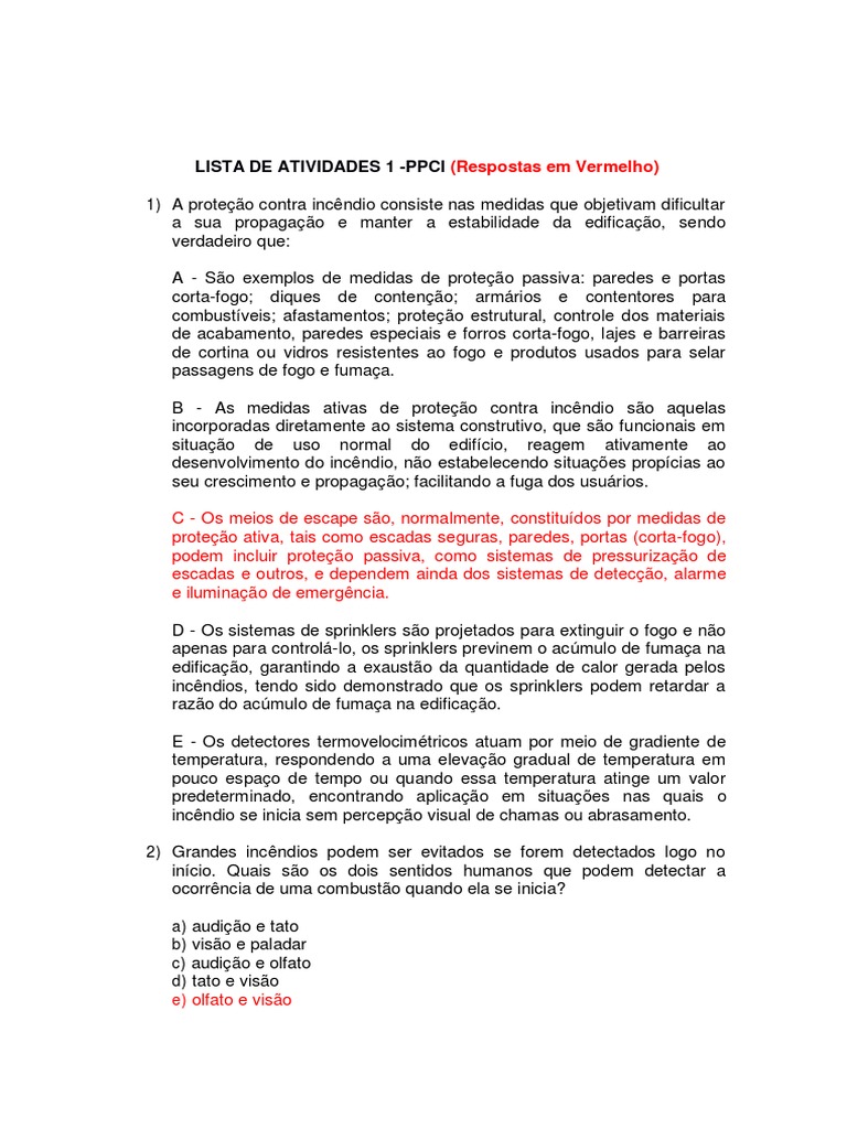 Lista de Atividades 1 - PCD | PDF | Combustão | Calor