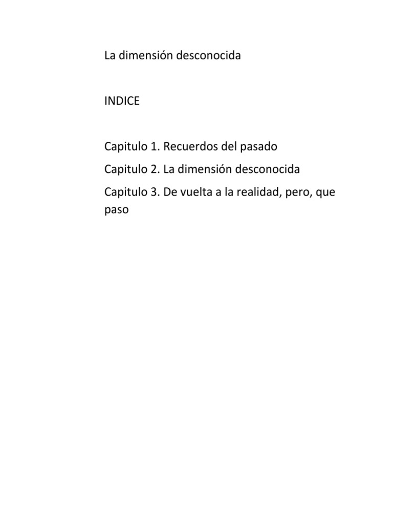 La Dimensión Desconocida | PDF