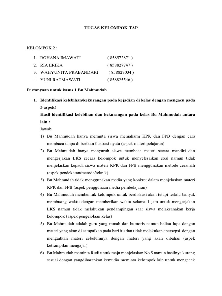 Tugas TAP Kelompok 2 | PDF