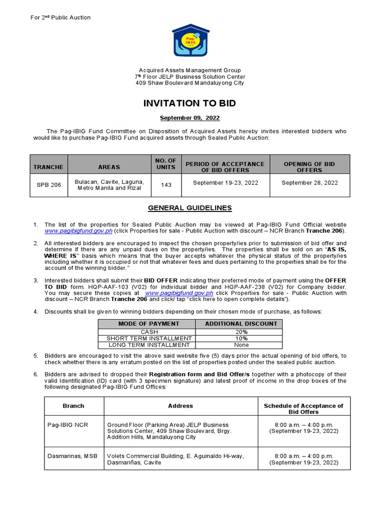 NCR T-206-WD 090922 | PDF | Auction | Bonds (Finance)