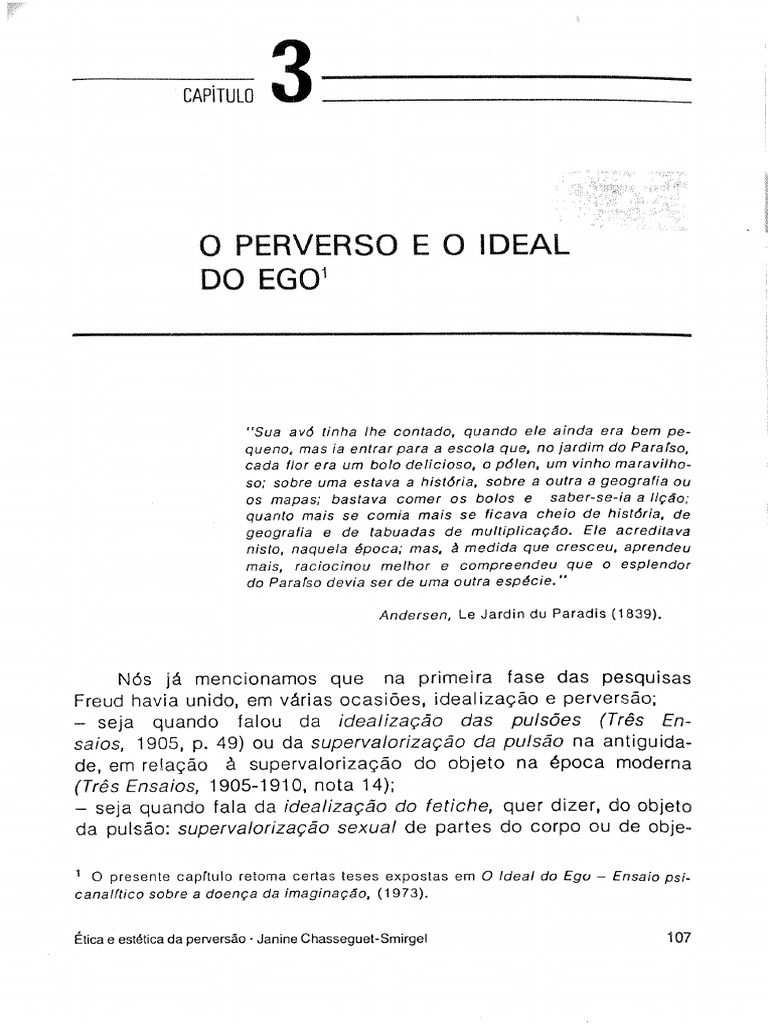 Chasseguet - Smirgel - Perverso e o Ideal Do Ego | PDF