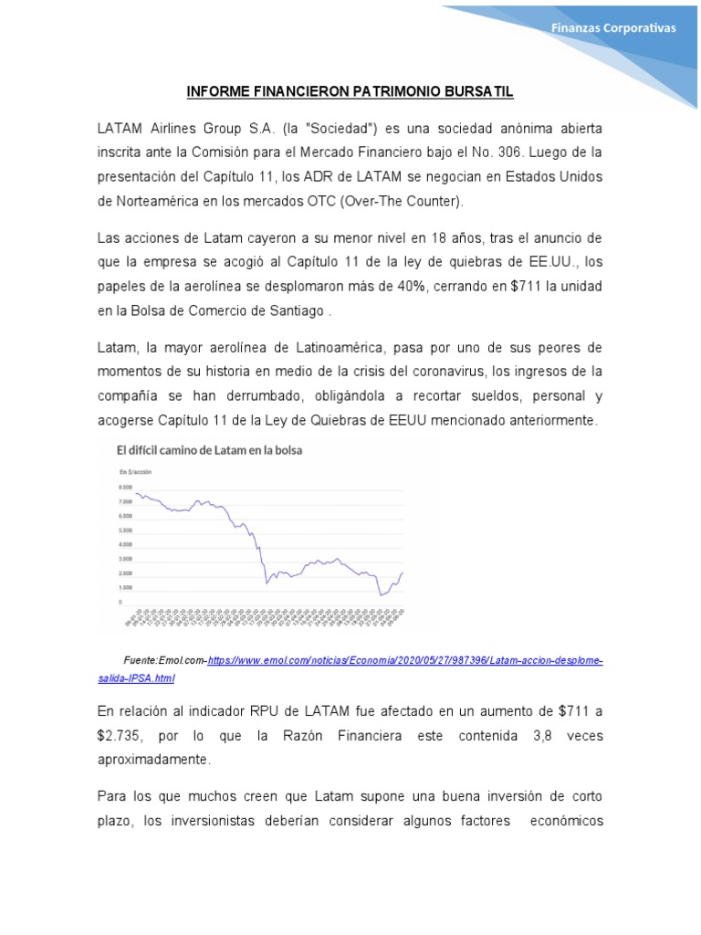 Informe Financiero LATAM | PDF | Compartir (Finanzas) | Bolsa