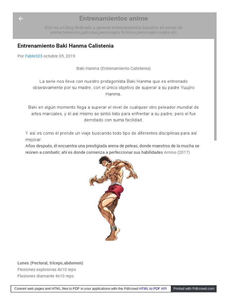 Entrenamiento Baki | PDF