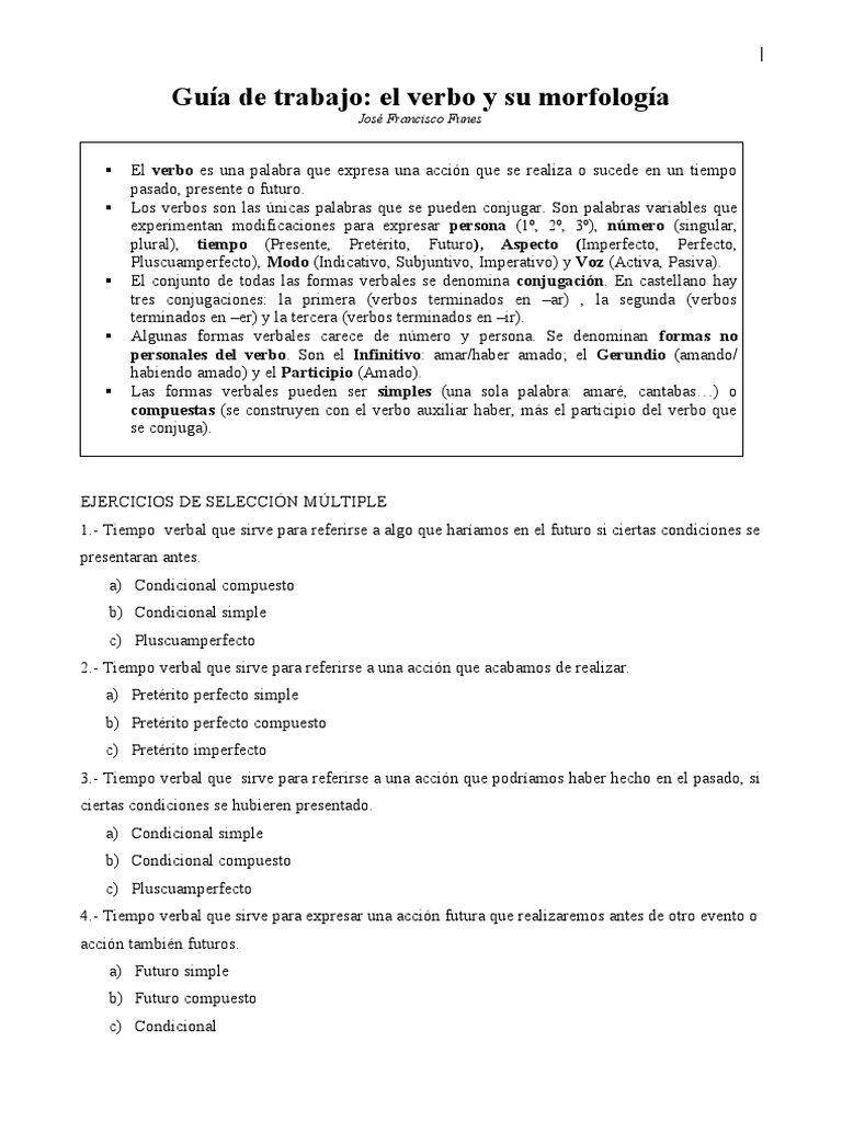 Guía Del Verbo | PDF | Verbo | Odin