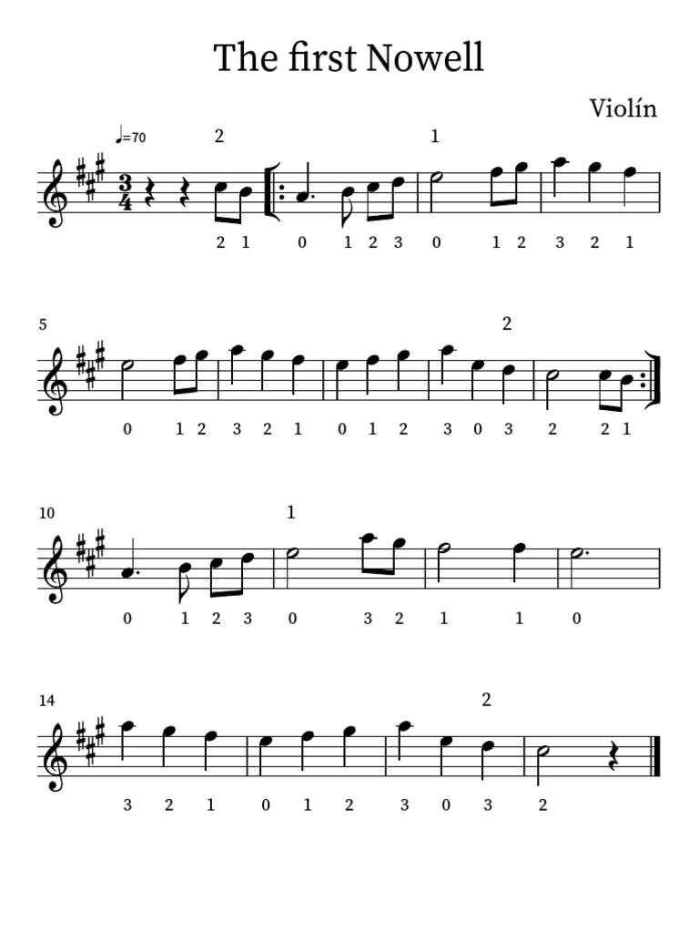 The First Nowell Violin Sheet Music | PDF