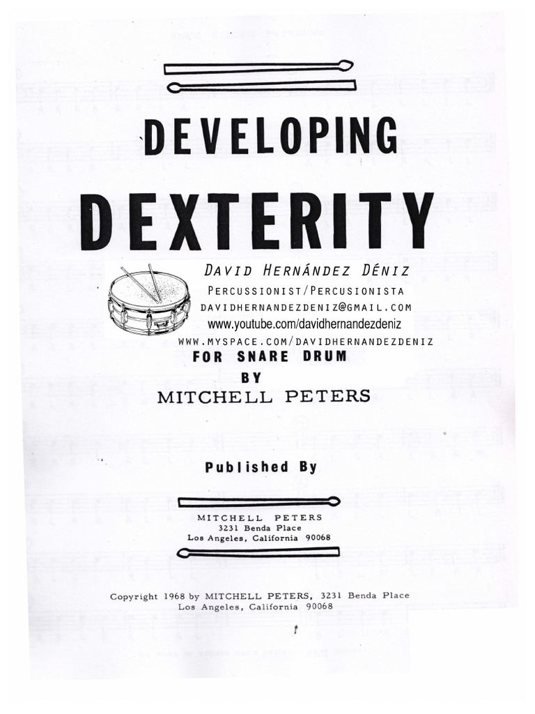 Developing Dexterity - Mitchell Peters (1968) | PDF | Musical Forms ...