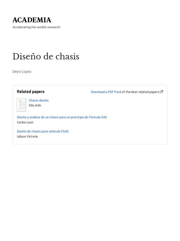Diseño de Chasis | PDF | Coche | Diseño