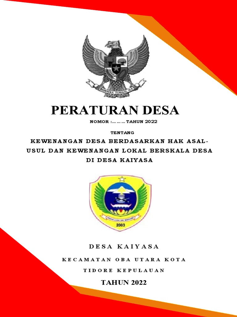 Draft Perdes Kewenangan Desa | PDF