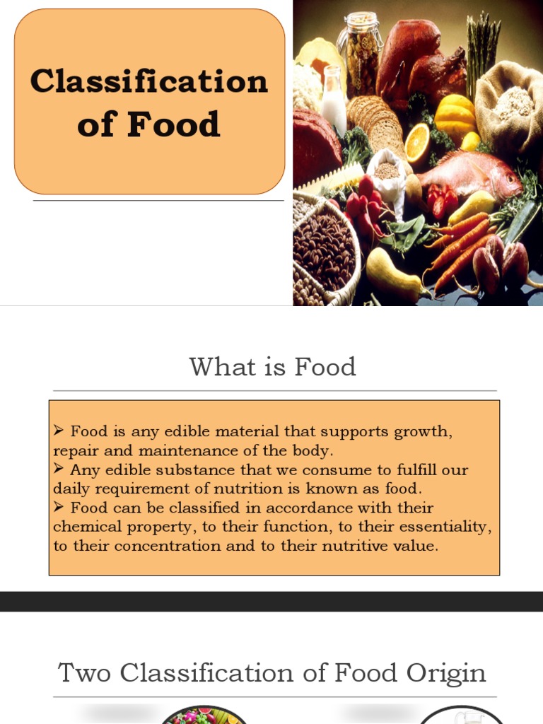 Classification of Food | PDF