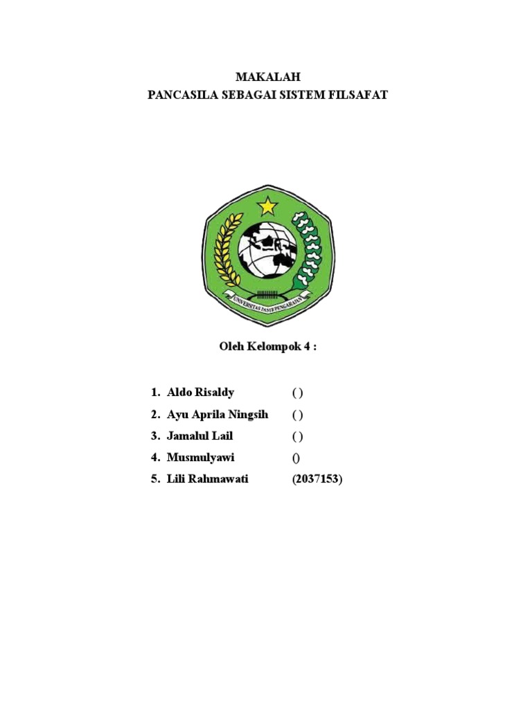 Makalah Pancasila Sistem Filsafat | PDF Makalah Pancasila Sistem Filsafat | PDF