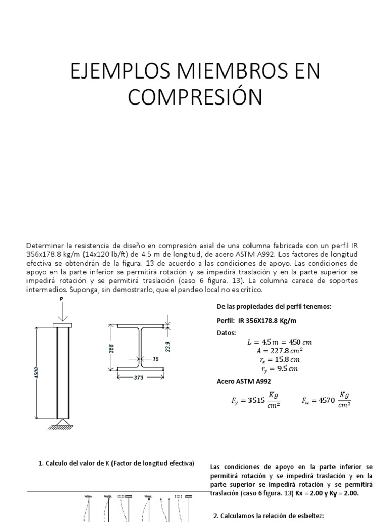 Resistencia de Diseño en Compresión | PDF | Pandeo | Ingeniería mecánica