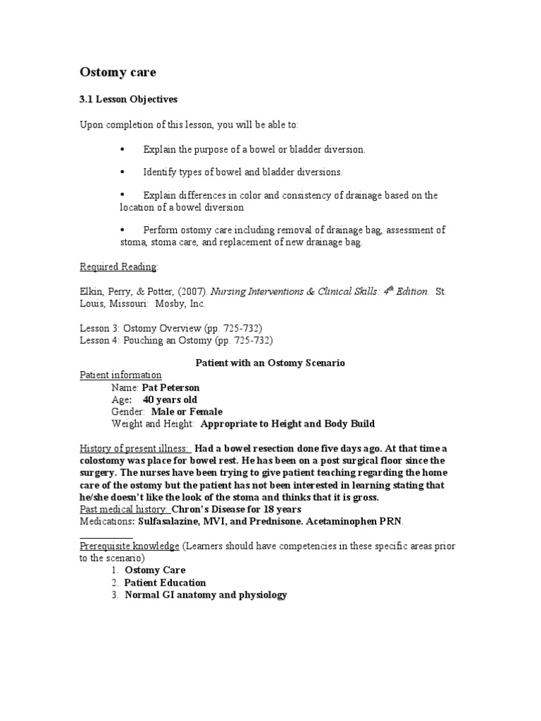 Ostomy Care | PDF | Gastroenterology | Medicine