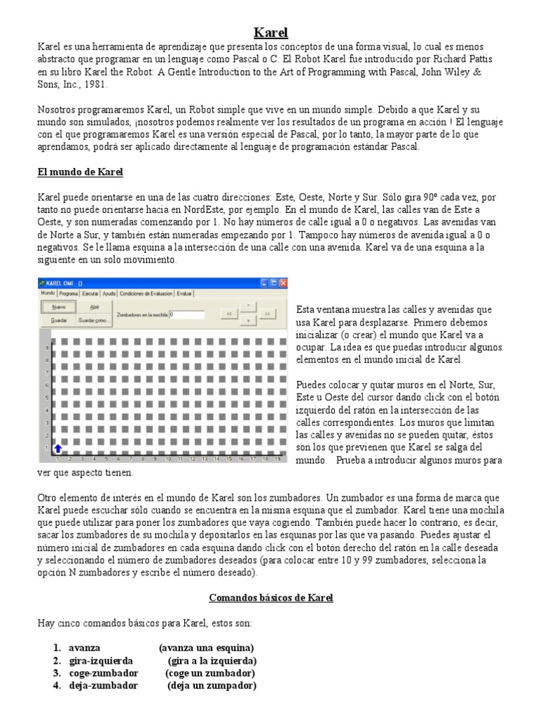 Karel | PDF | Programación de computadoras | Informática