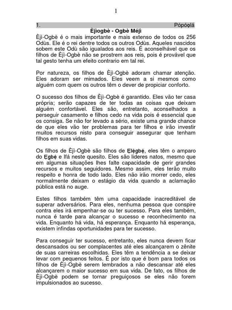 Análise do destino e orientações de Èjì-Ogbè - O mais importante Odù do ...