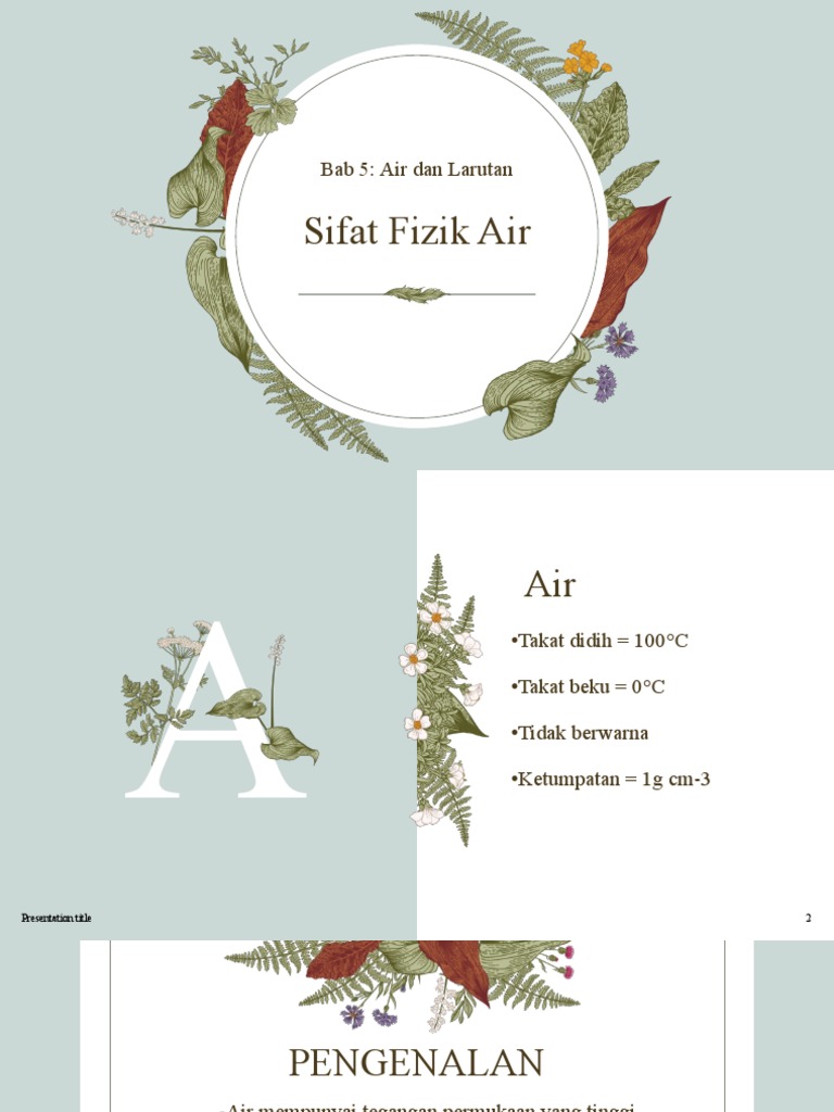 Sifat dan Proses Air: Tindakan Kapilari & Penyejatan | PDF | Griya ...