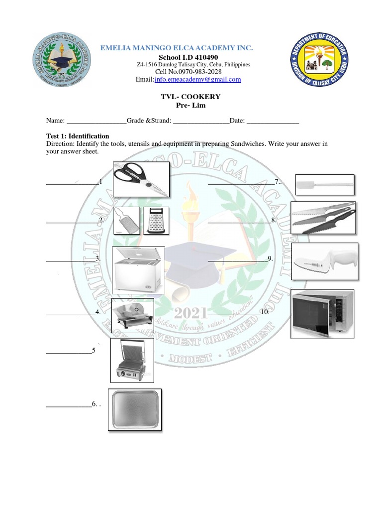 TVL Cookery 12 | PDF | Sandwich | Breads