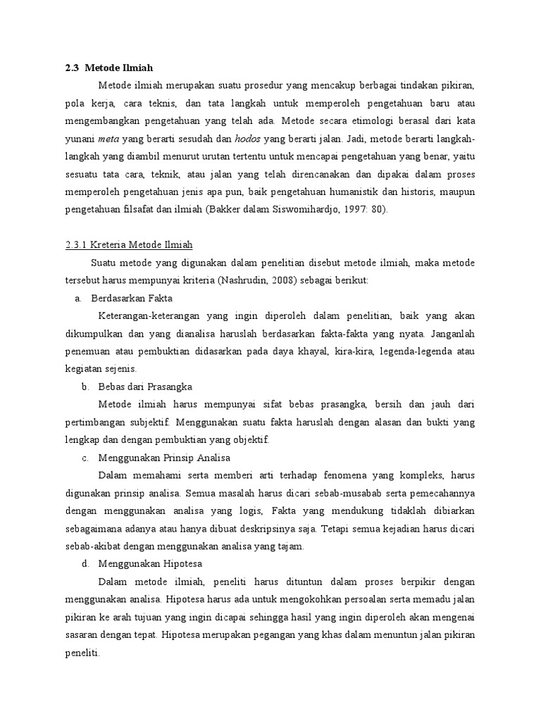 Kriteria dan Langkah Metode Ilmiah | PDF | Sains & Matematika | Komputer