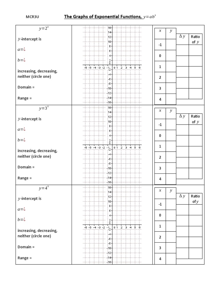 Lesson 5 Properties Of Exponential Graphs Pdf Exponential Function Equations